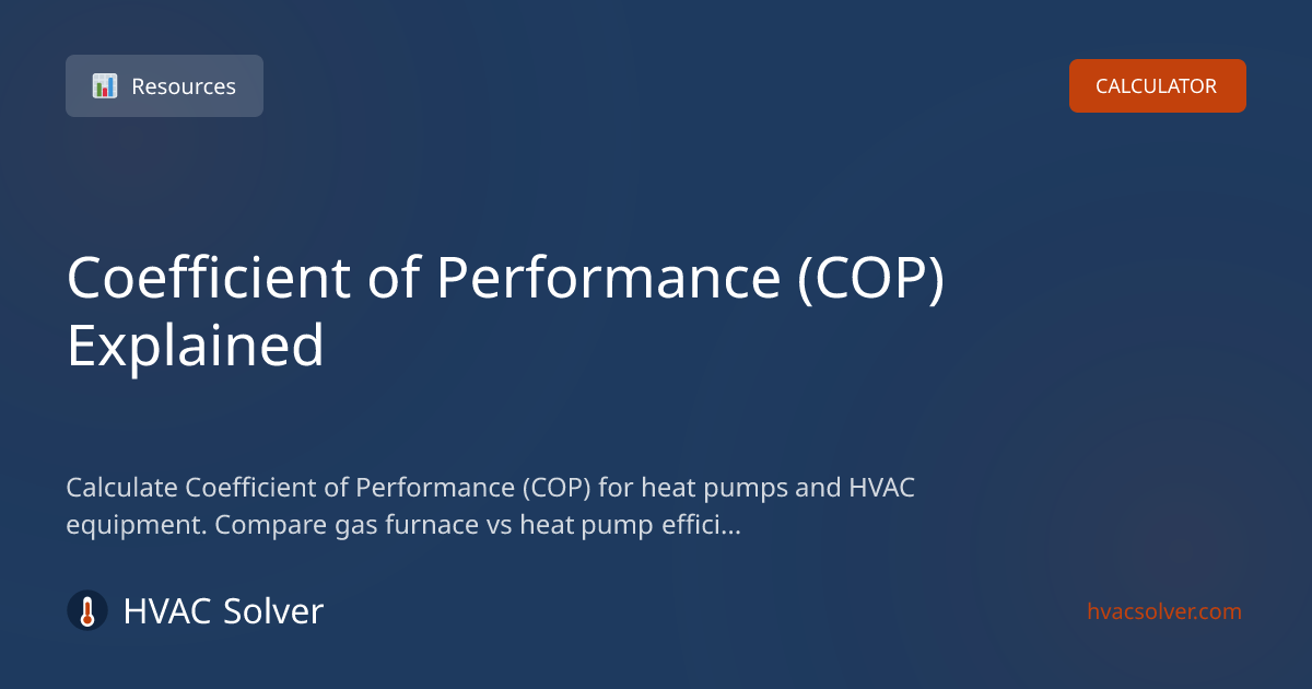 Coefficient of Performance (COP) Explained | HVACSolver